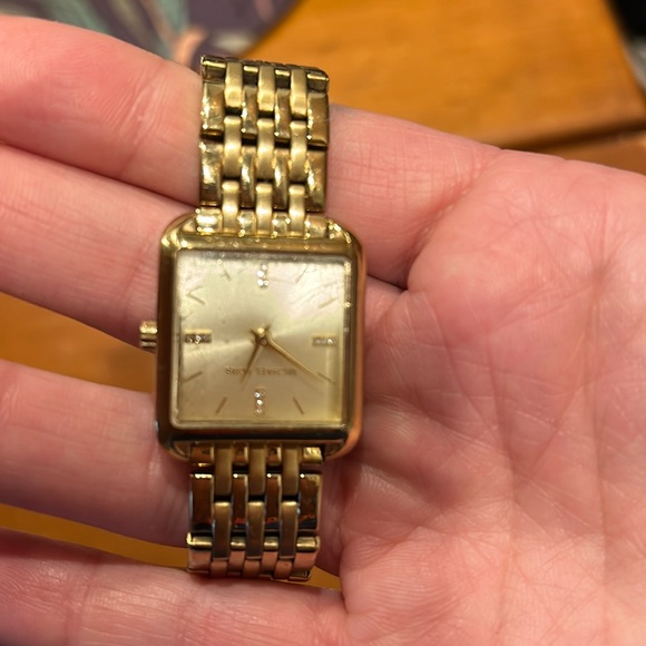 MICHAEL Michael Kors | Jewelry | Michael Kors Gold Square Watch | Poshmark